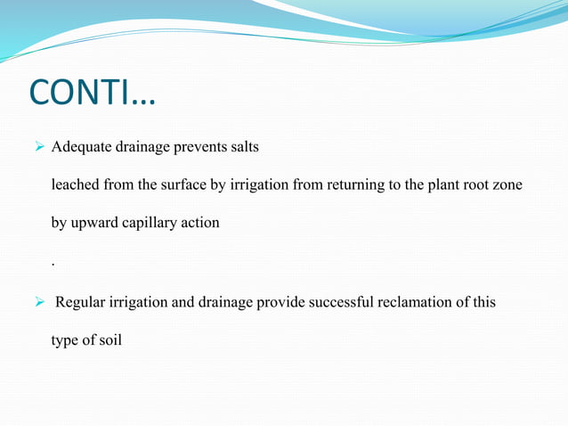 Reclamation of salt affected soils | PPTX