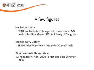 Reclassification presentation March 2012 | PPTX