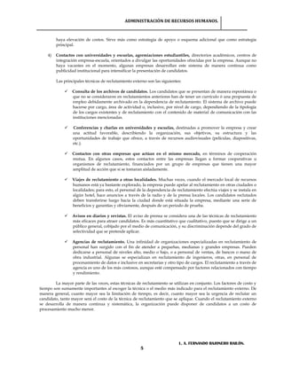 RECLUTAMIENTO Y SELECCIÓN DE PERSONAL | PDF