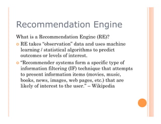 Recommendation Engine Demystified | PPT
