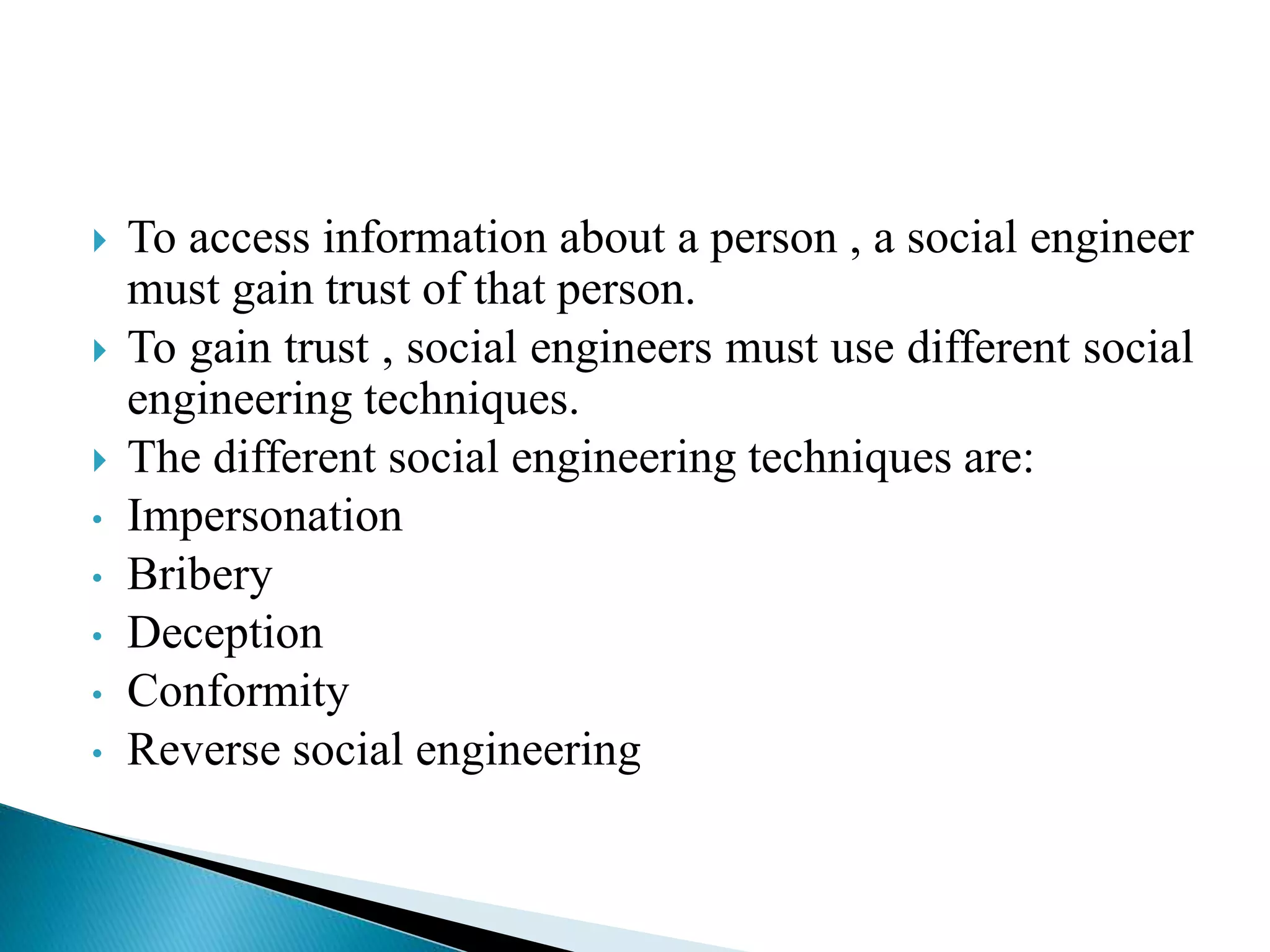 Reconnaissance and Social Engineering | PPTX