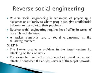 Reconnaissance and Social Engineering | PPTX