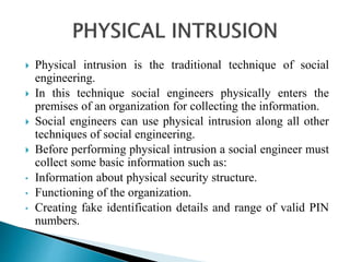 Reconnaissance and Social Engineering | PPTX