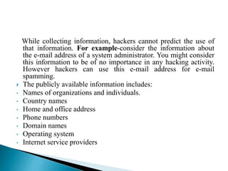 Reconnaissance and Social Engineering | PPTX