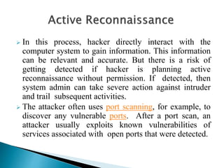 Reconnaissance and Social Engineering | PPTX