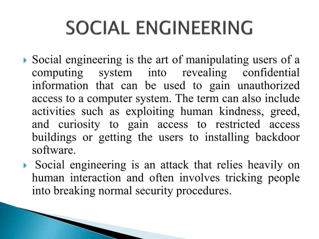 Reconnaissance and Social Engineering | PPTX