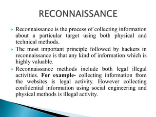 Reconnaissance and Social Engineering | PPT