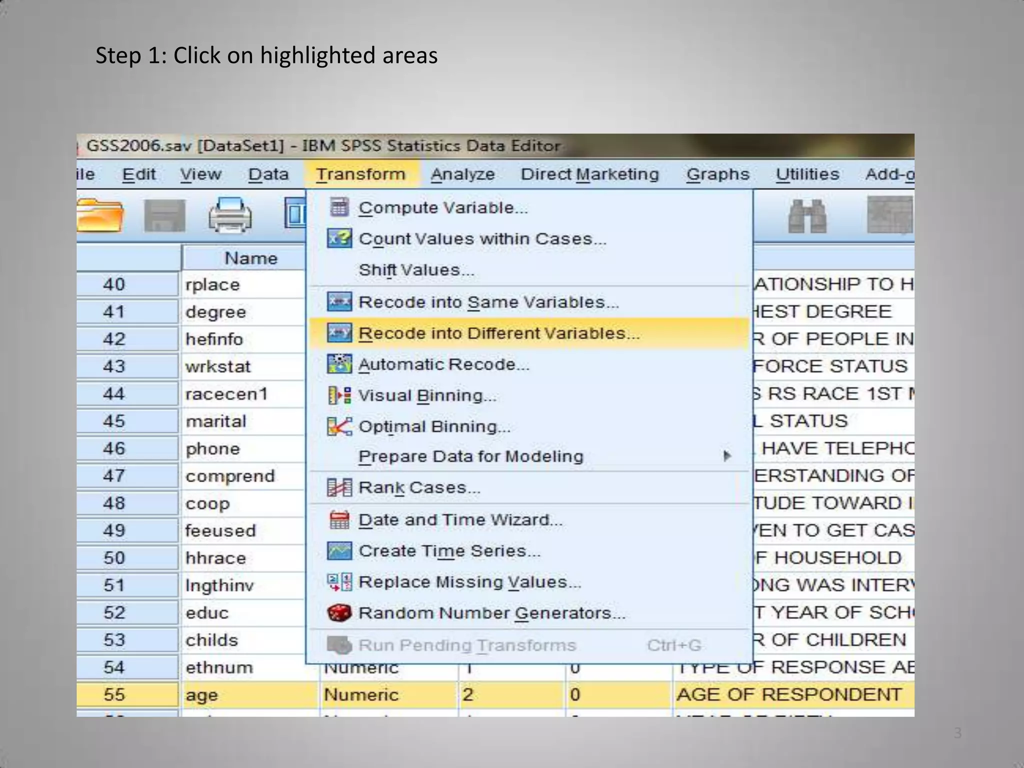 Recode Age Variable in SPSS | PPTX