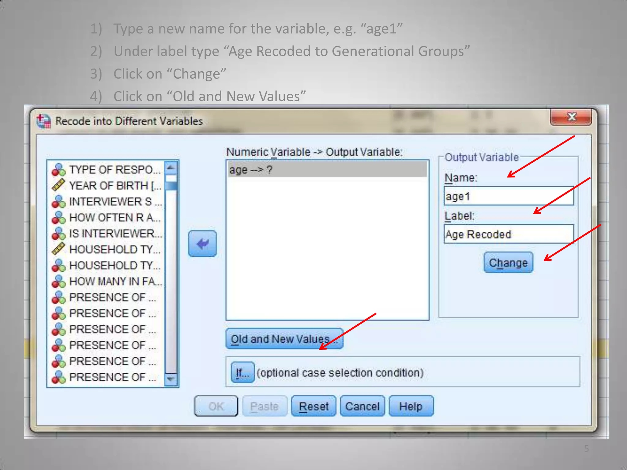 Recode Age Variable in SPSS | PPTX
