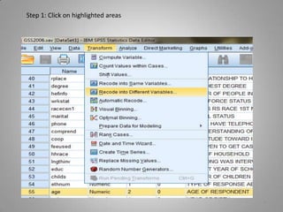 Recode Age Variable in SPSS | PPTX