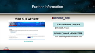 Introducing the RECODE project | PPT