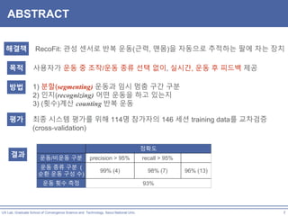 RecoFit: Using a Wearable Sensor to Find, Recognize, and Count Repetitive Exercises | PPTX ...