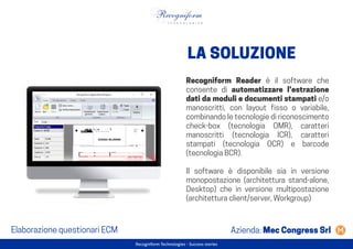 Recogniform per MEC CONGRESS: Lettura questionari ECM | PPT