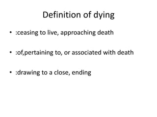 Recognising Dying in Older Persons Care (Presentation from Dublin ...