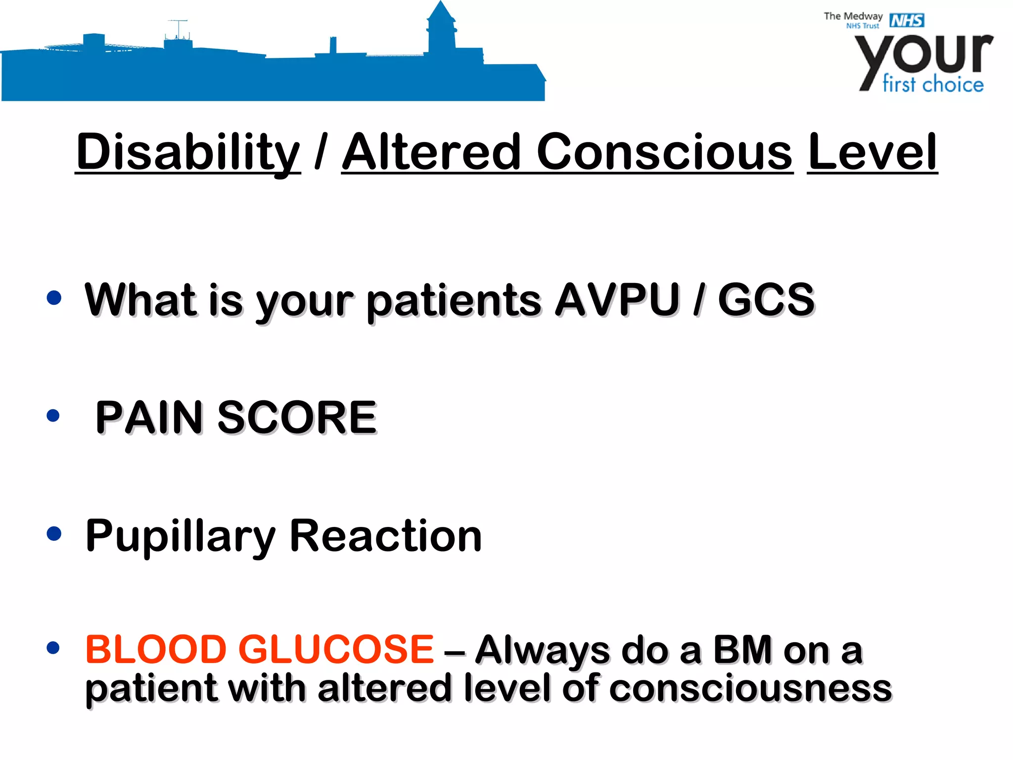 Recognising a sick patient in a hospital | PPT