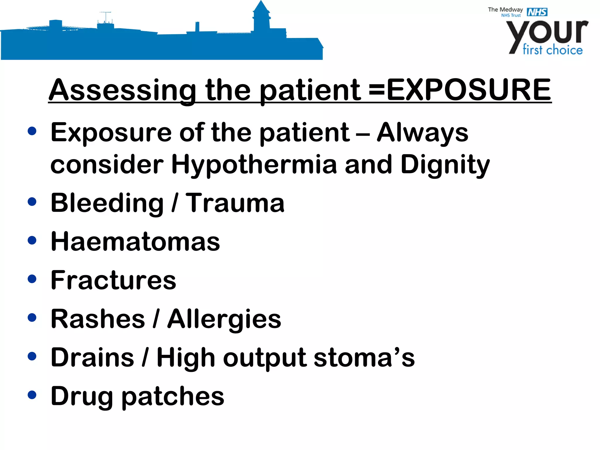 Recognising a sick patient in a hospital | PPT