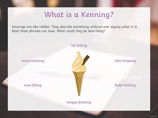 Recognising Kenning Poems Powerpoint.pptx | Poetry | Books and Literature