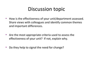 Recognising the need for change and starting the change process | PPT