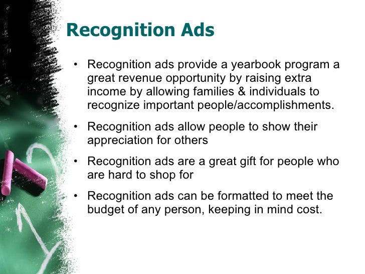 Yearbook Recognition Ads Examples
