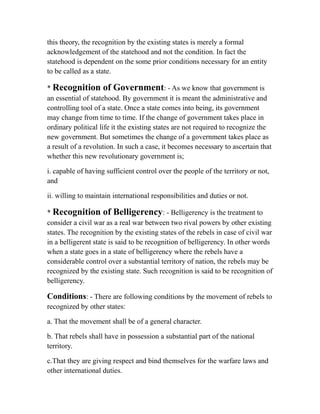 Recognition and dejuro defacto | RTF