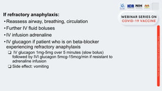 Recognition and management of anaphylaxis post vaccination | PDF