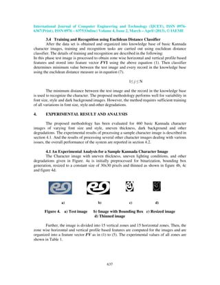 Recognition of basic kannada characters in scene images using euclidean dis | PDF