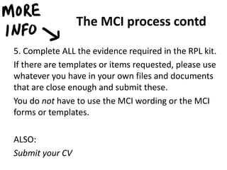 Recognition of prior learning – the MCI way | PDF