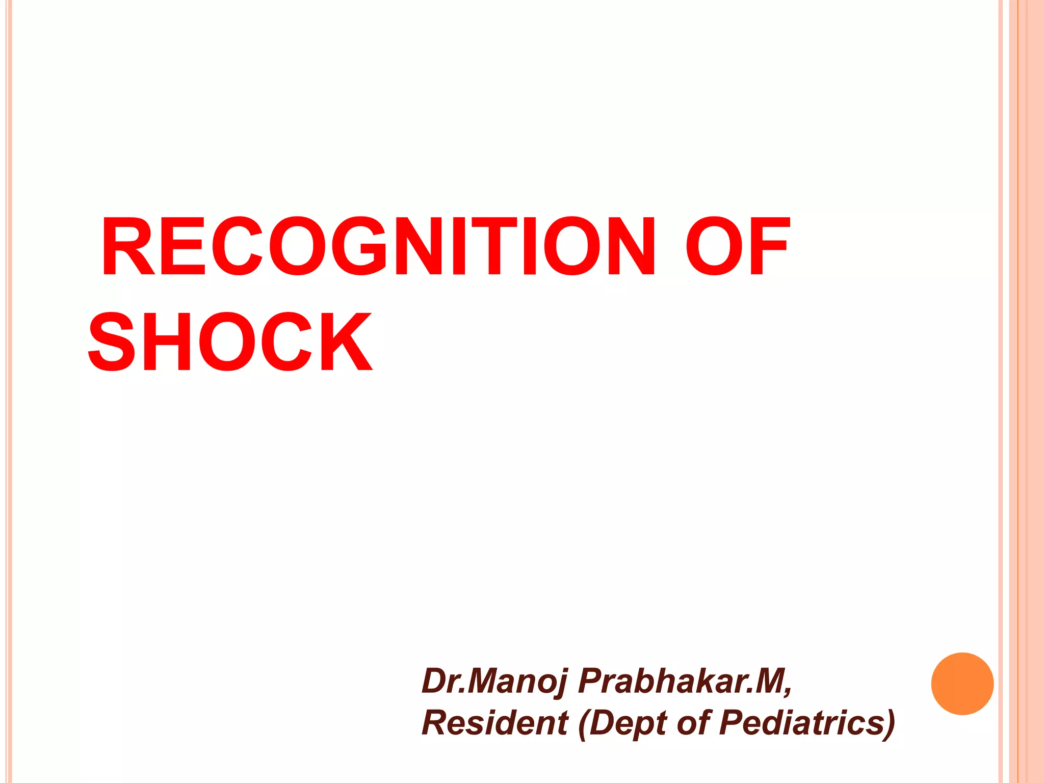 Recognition of shock | PPT