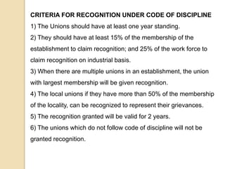 Recognition of trade union | PPTX