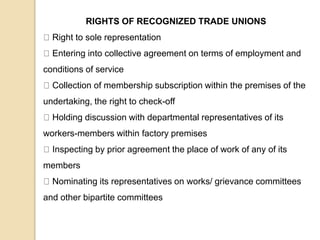 Recognition of trade union | PPTX