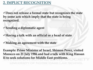 Recognition - International Law | PPTX