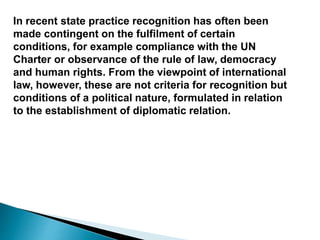 Recognition - International Law | PPTX