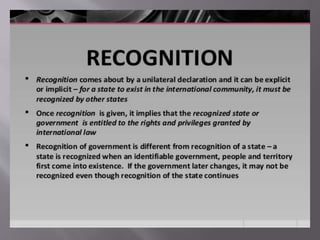 Recognition - International Law | PPTX