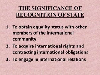Recognition - International Law | PPTX