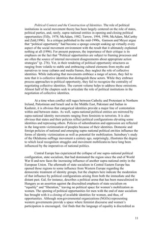 Recognition Struggles and Process Theories of Social Movements - Carol ...