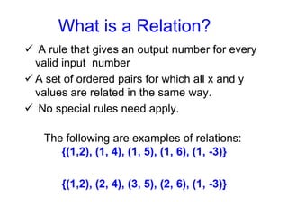Recognize Relation-Function Part 1 edmodo | PPTX
