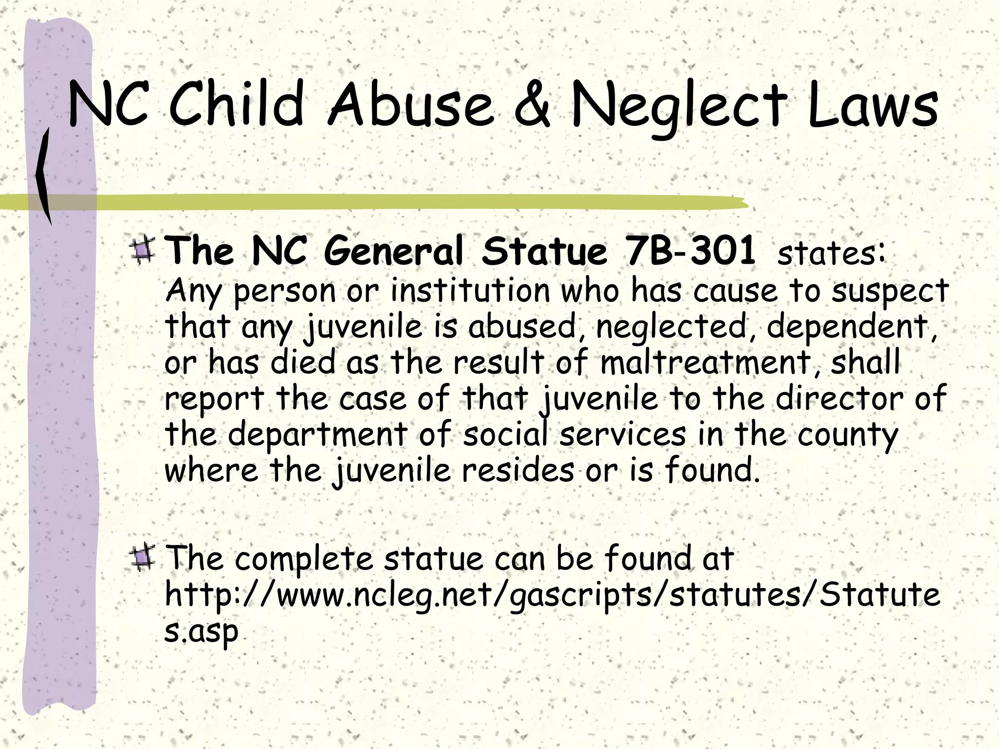 Recoginizing and Reporting Child Abuse & Neglect | PPT