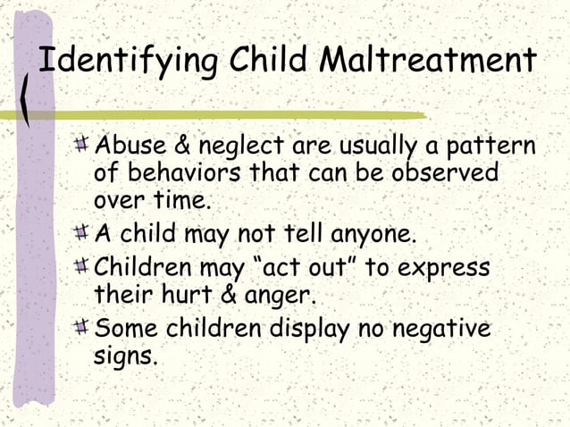 Recoginizing and Reporting Child Abuse & Neglect | PPT