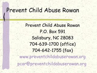 Recoginizing and Reporting Child Abuse & Neglect | PPT