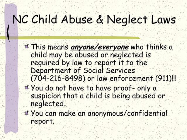 Recoginizing and Reporting Child Abuse & Neglect | PPT