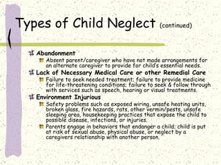 Recoginizing and Reporting Child Abuse & Neglect | PPT