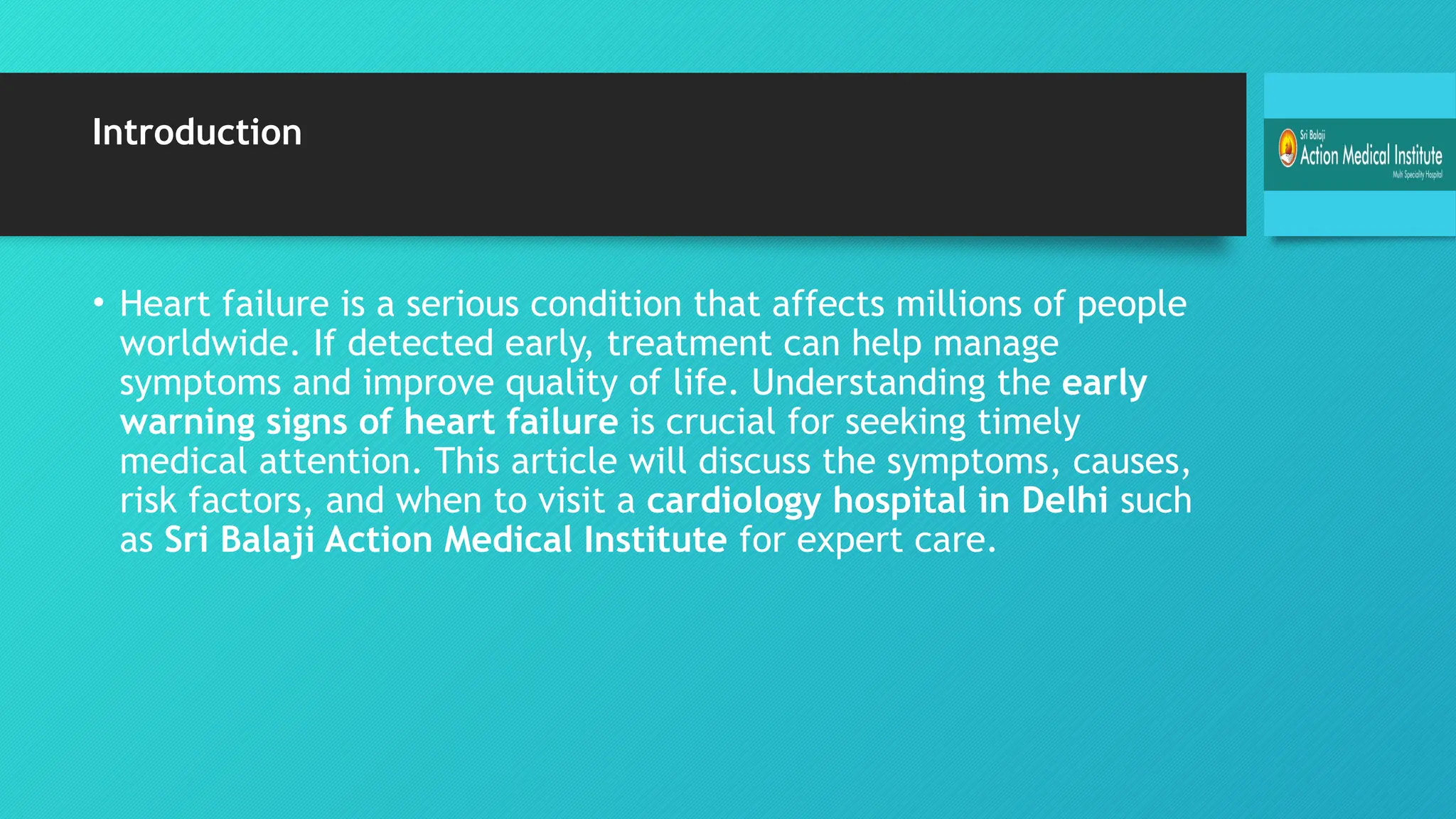 Recognizing the Early Signs of Heart Failure: When to Seek Help | PPTX