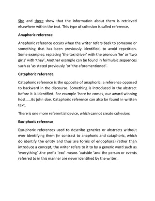 Recognizing and interpreting cohesive devices | PDF
