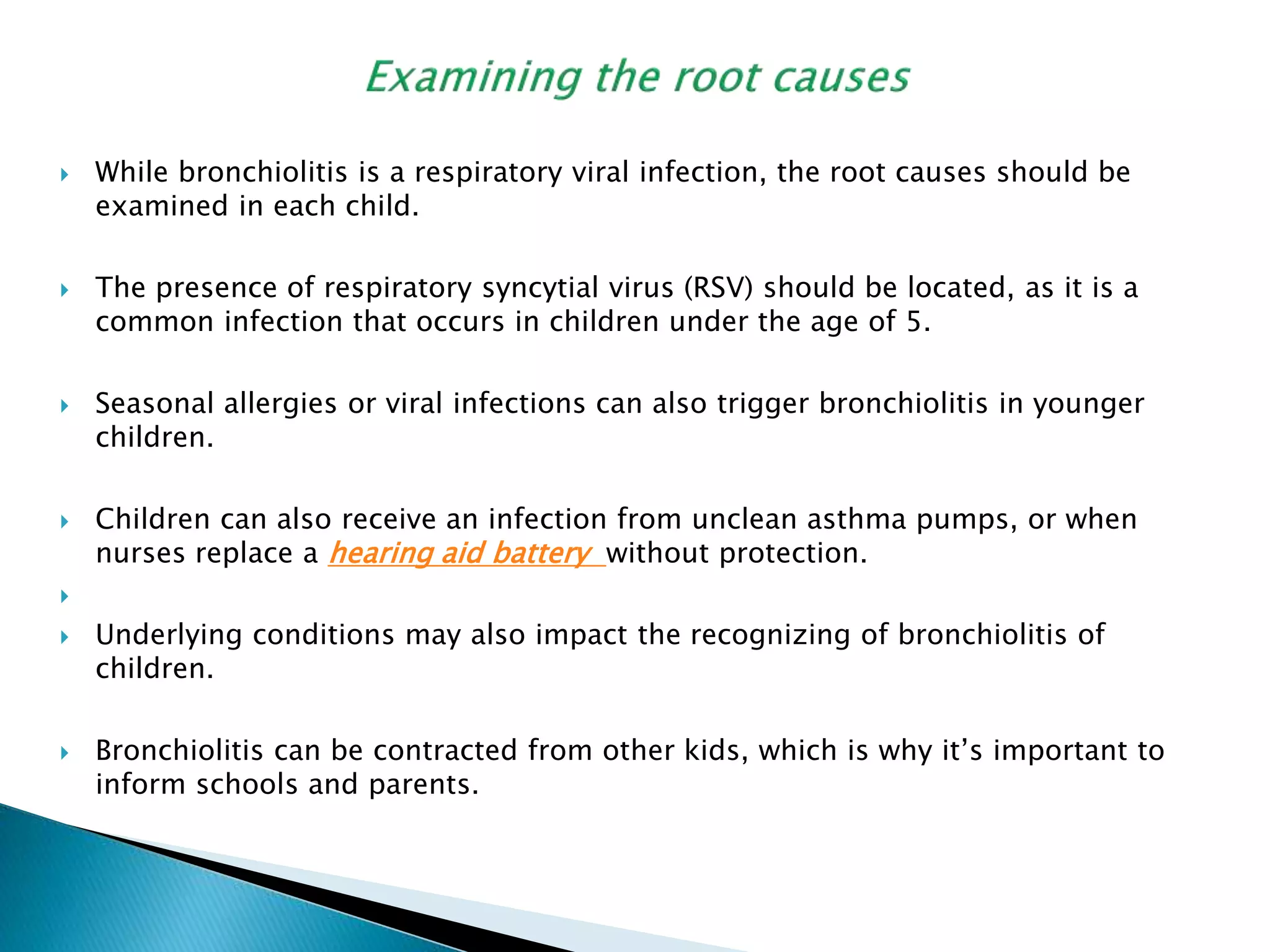 Recognizing bronchiolitis in children | PPTX