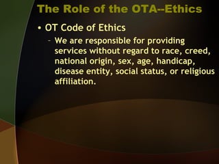 Recognizing culture & diversity in occupational therapy practice 2011 | PPT