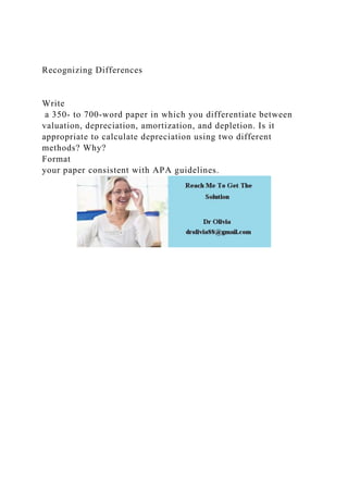 Recognizing DifferencesWrite a 350- to 700-word paper in w.docx