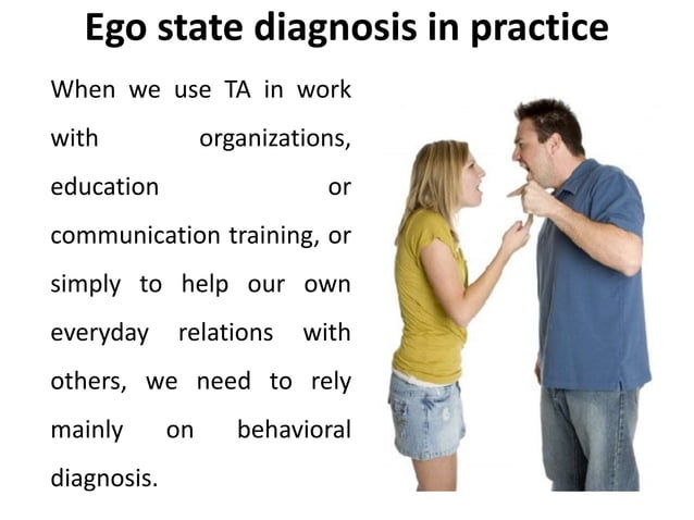 Recognizing ego states (Transactional analysis / TA is an integrative ...