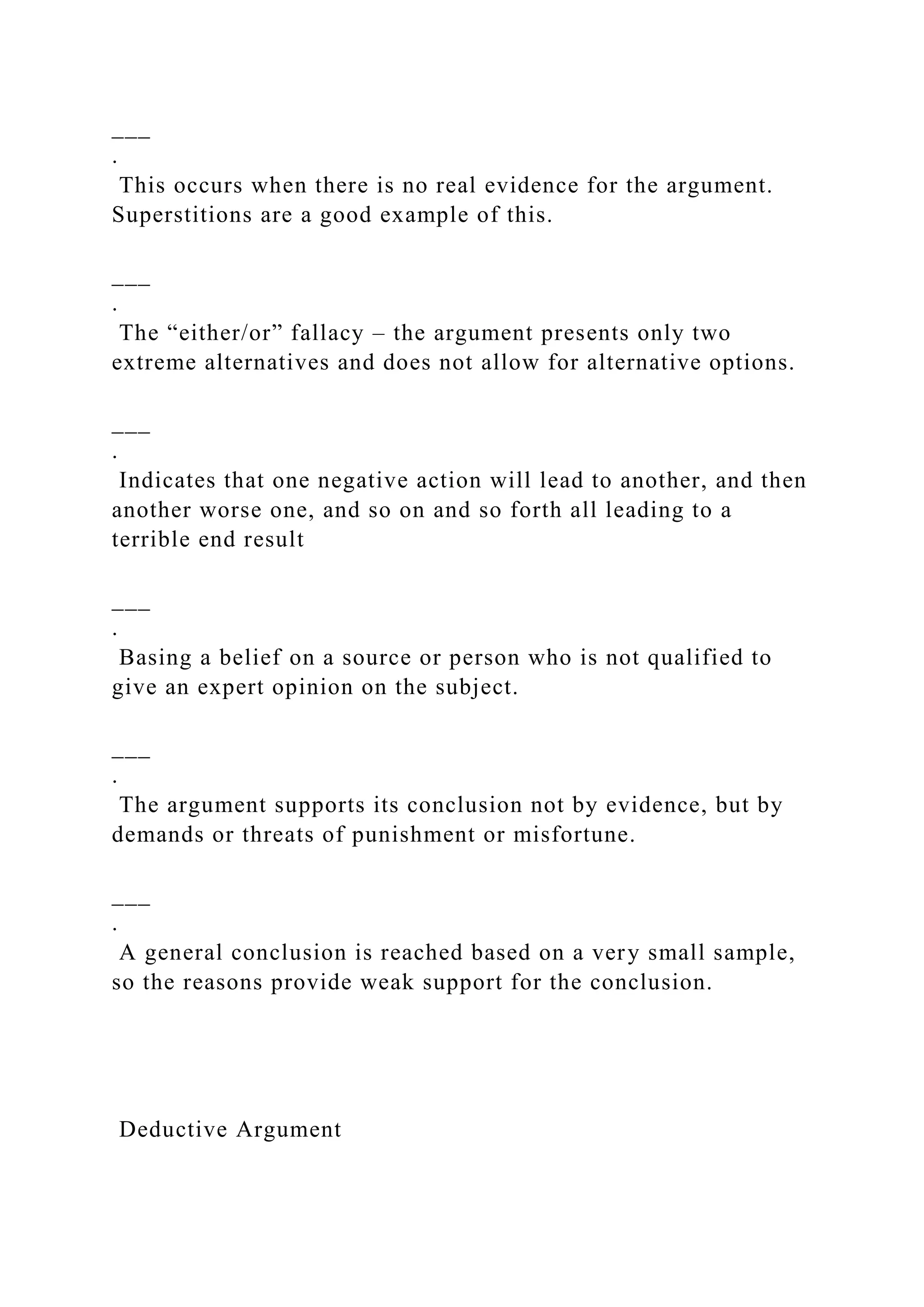 Recognizing Fallacies Constructing Sound Arguments Requires Docx