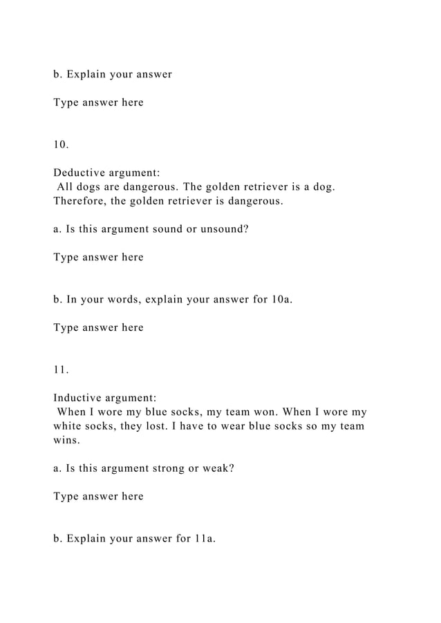 Recognizing Fallacies Constructing sound arguments requires .docx | Science