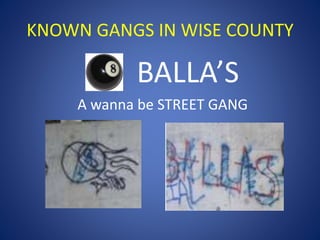 Recognizing gang affiliation | PPTX